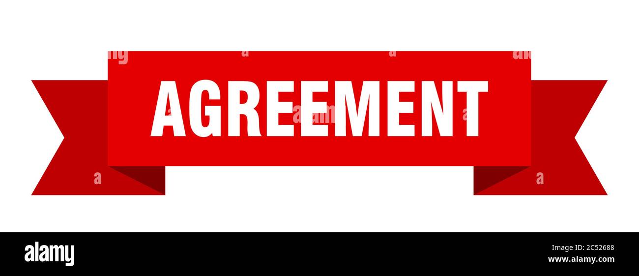agreement ribbon. agreement isolated band sign. agreement banner Stock ...
