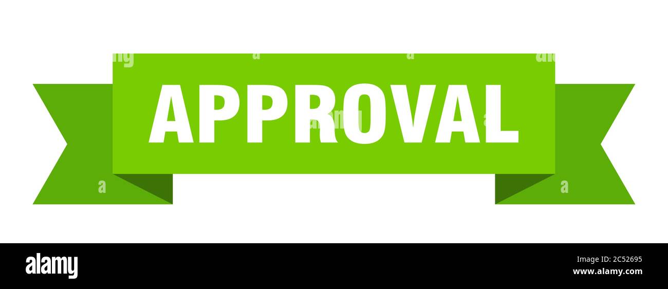 approval ribbon. approval isolated band sign. approval banner Stock ...