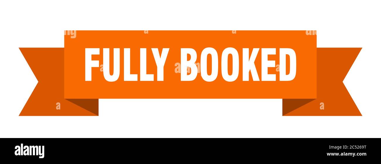 fully booked ribbon. fully booked isolated band sign. fully booked ...