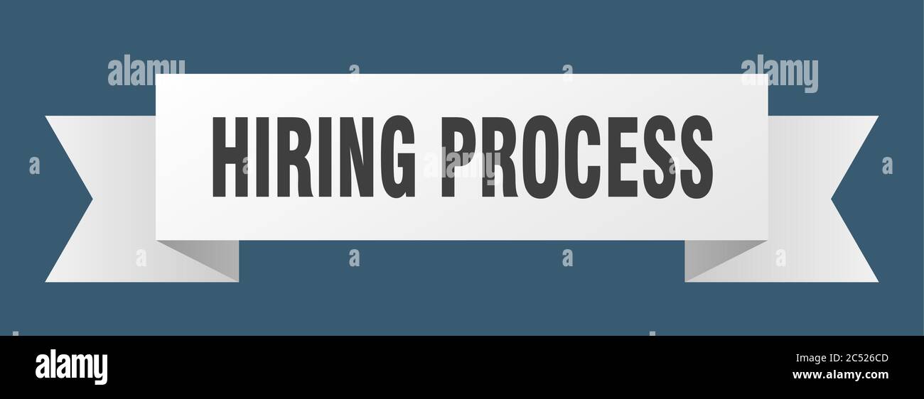 hiring process ribbon. hiring process isolated band sign. hiring ...