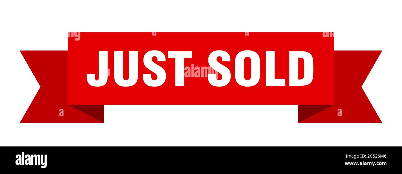 just sold ribbon. just sold isolated band sign. just sold banner Stock ...