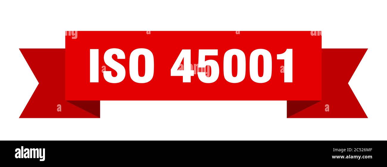 iso 45001 ribbon. iso 45001 isolated band sign. iso 45001 banner Stock ...