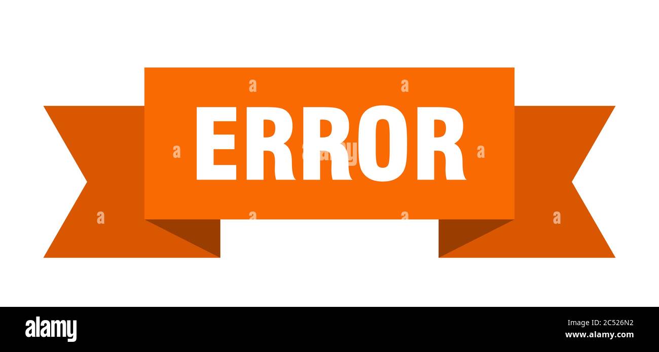 error ribbon. error isolated band sign. error banner Stock Vector Image ...