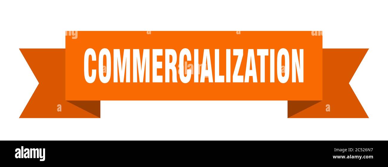 commercialization ribbon. commercialization isolated band sign ...