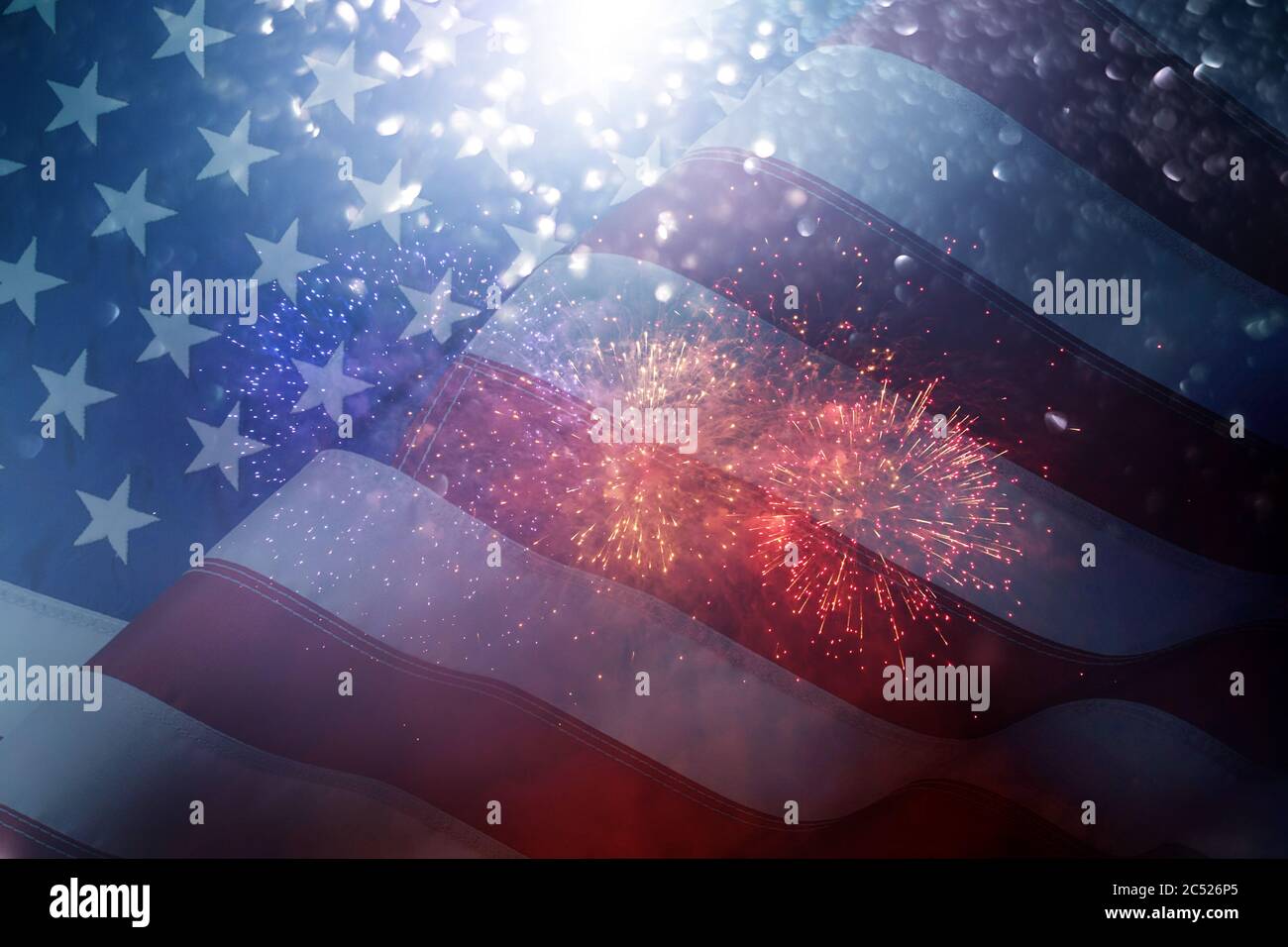 Celebrating Independence Day. United States of America USA flag with ...