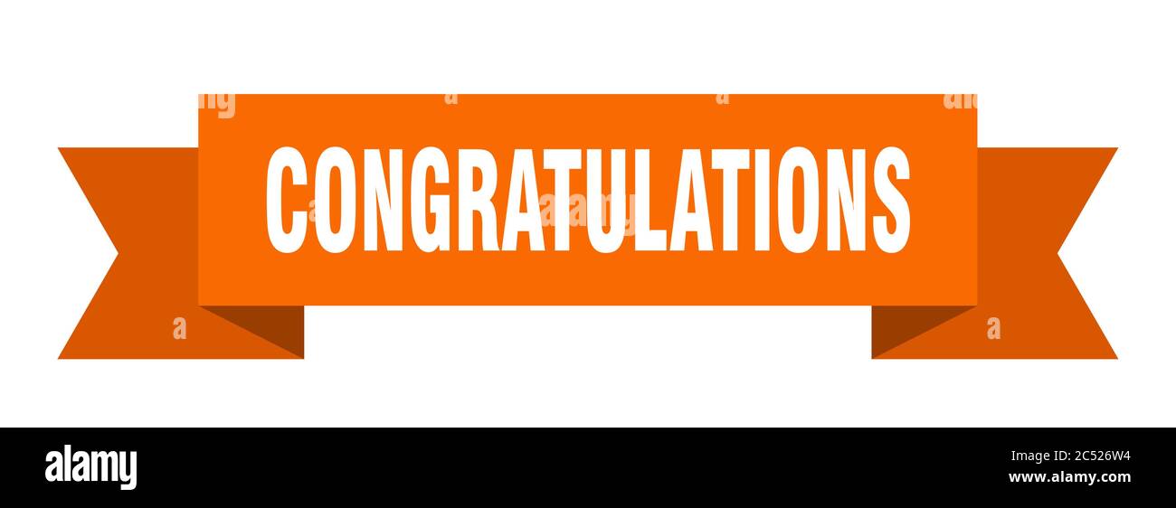 congratulations ribbon. congratulations isolated band sign ...