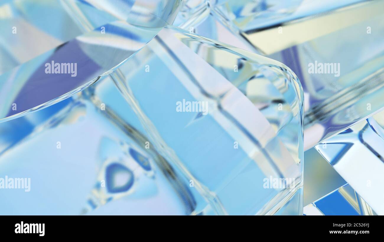 Ice cubes. File contains two clipping path - to the front and the back ...