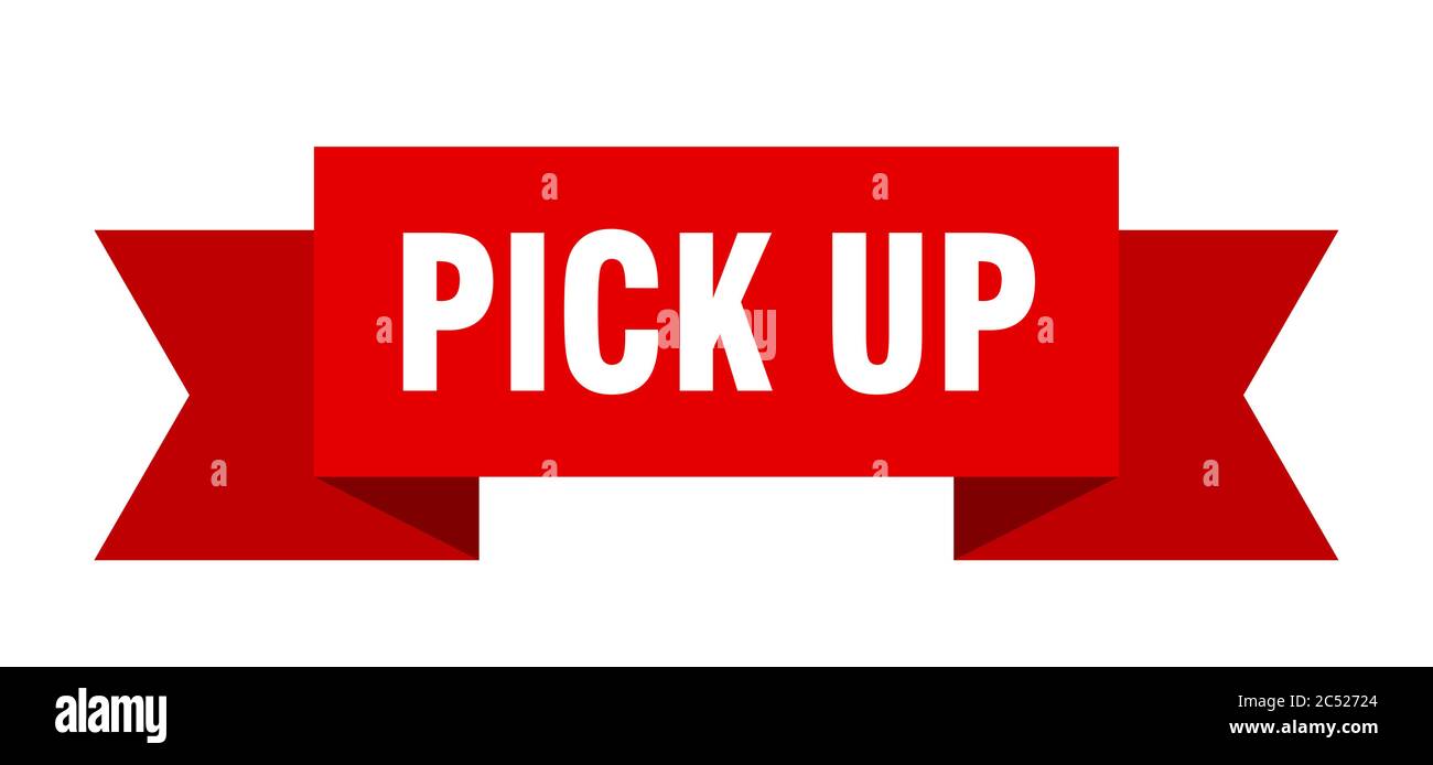 pick up ribbon. pick up isolated band sign. pick up banner Stock Vector ...