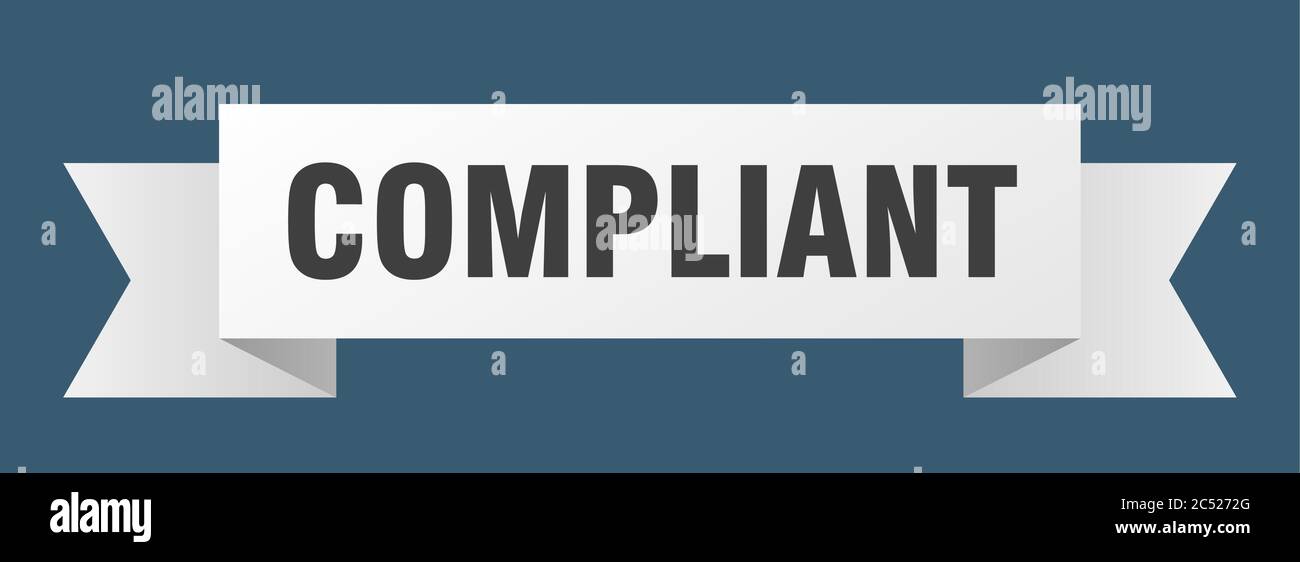 compliant ribbon. compliant isolated band sign. compliant banner Stock ...