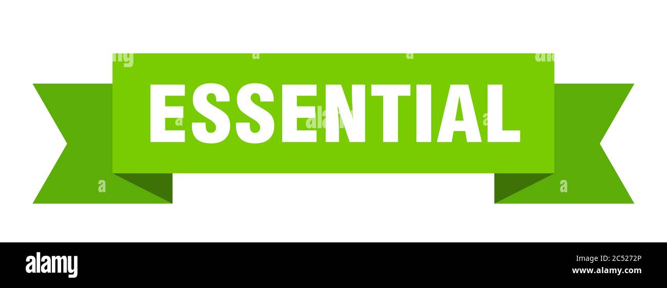 essential ribbon. essential isolated band sign. essential banner Stock ...