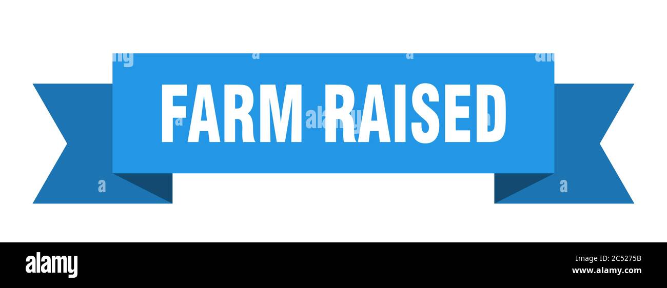 farm raised ribbon. farm raised isolated band sign. farm raised banner ...