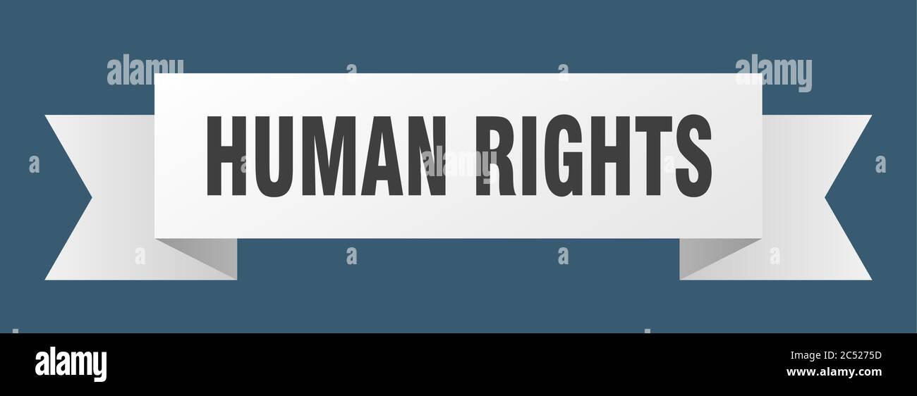 Human rights ribbon label hi-res stock photography and images - Alamy