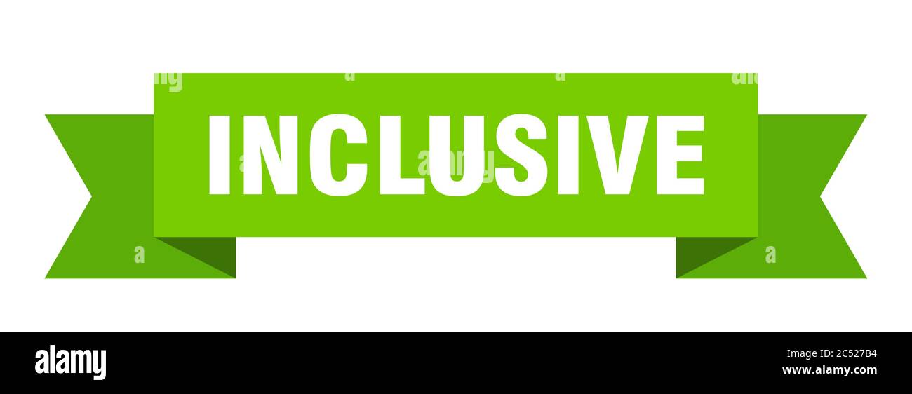 inclusive ribbon. inclusive isolated band sign. inclusive banner Stock ...