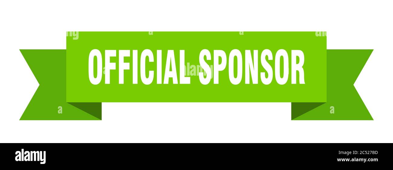 official sponsor ribbon. official sponsor isolated band sign. official ...