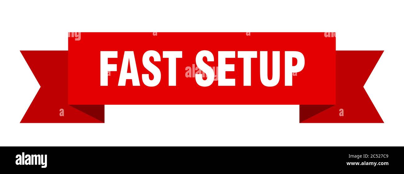 fast setup ribbon. fast setup isolated band sign. fast setup banner ...