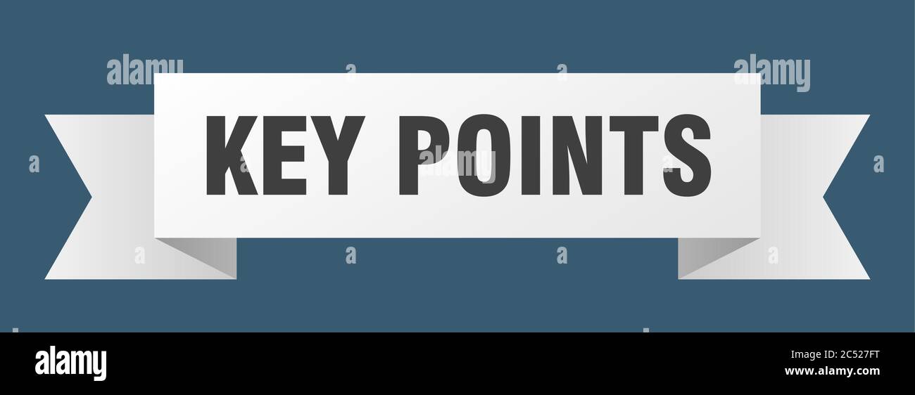 key points ribbon. key points isolated band sign. key points banner ...
