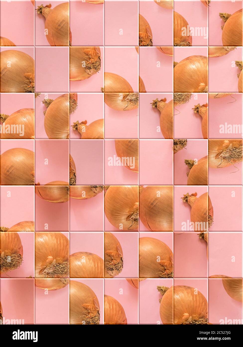 Random squares of onions pattern Stock Photo - Alamy