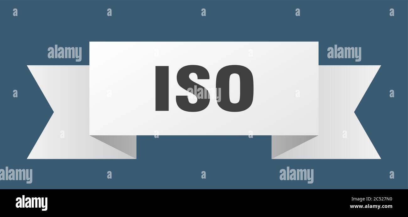 iso ribbon. iso isolated band sign. iso banner Stock Vector Image & Art ...