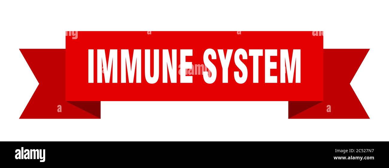 immune system ribbon. immune system isolated band sign. immune system ...