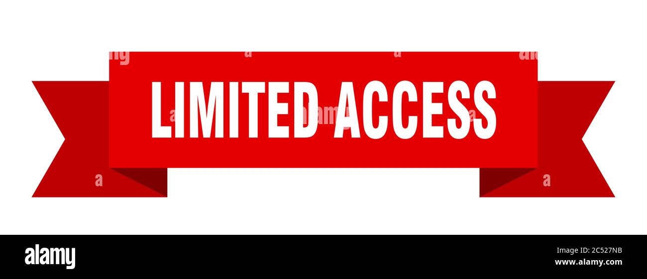 Limited access ribbon label Stock Vector Images - Alamy