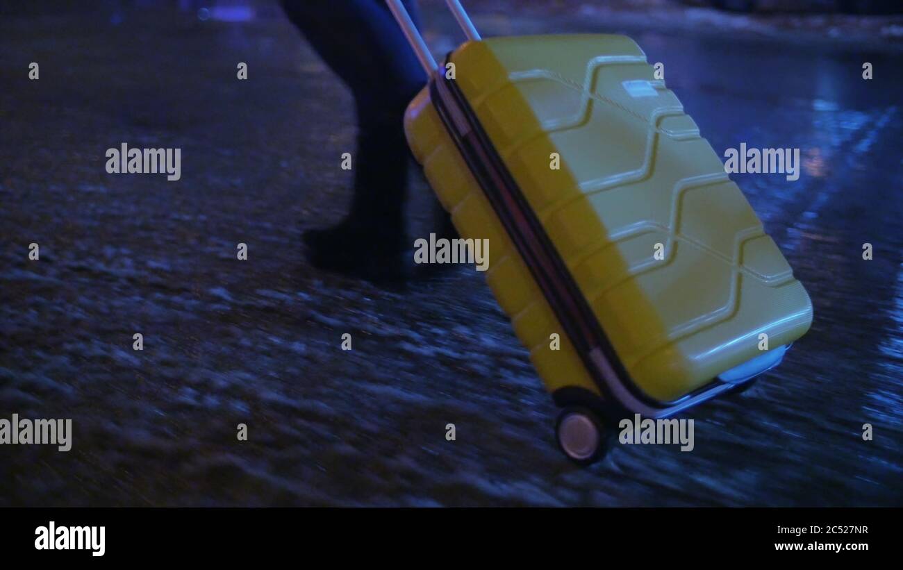 Leaving everything and walking away at night Stock Photo - Alamy