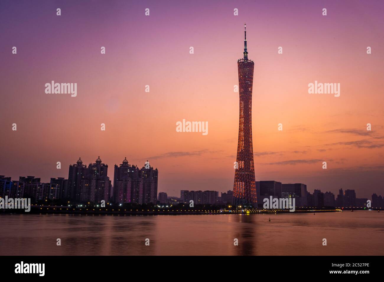 Guangzhou downtown river sunset sky hi-res stock photography and images ...