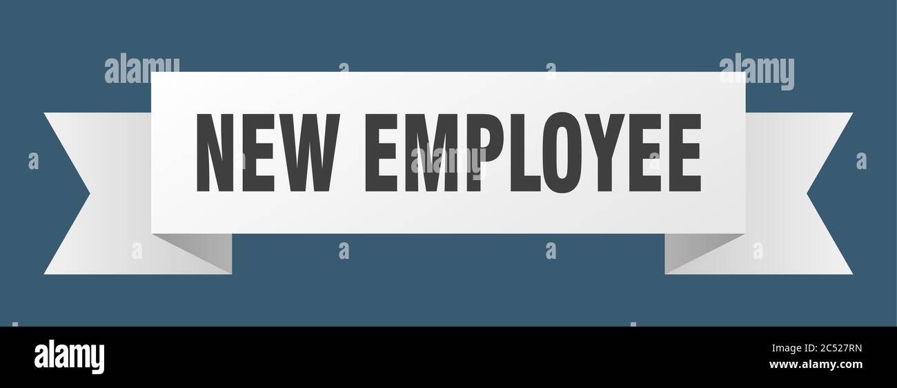 new employee ribbon. new employee isolated band sign. new employee ...