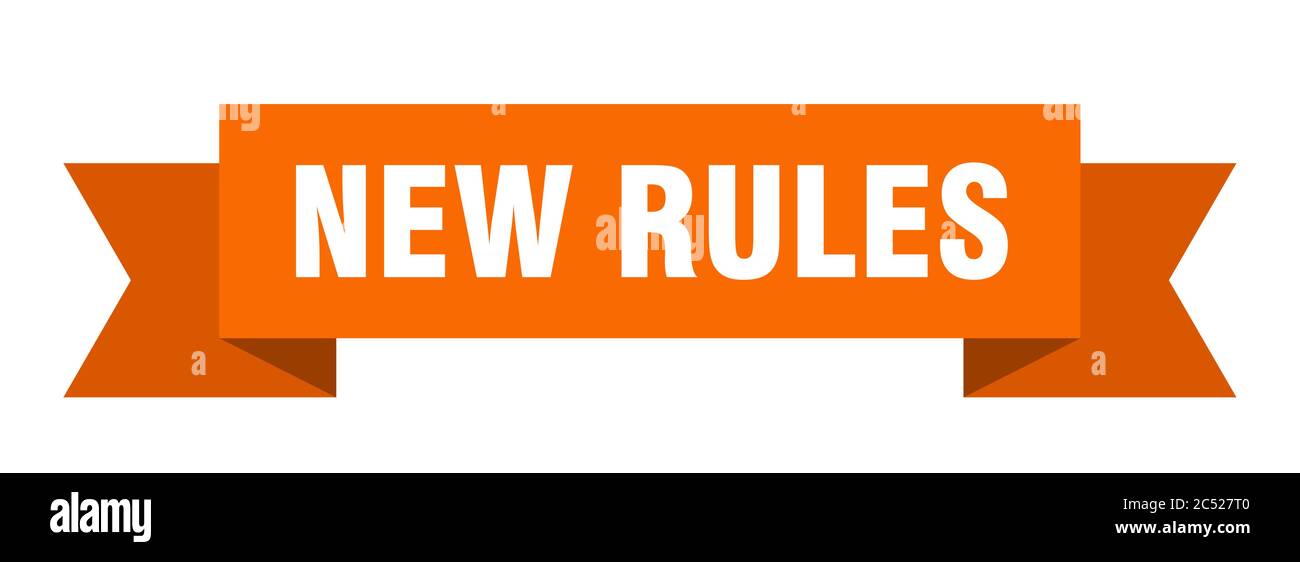 new rules ribbon. new rules isolated band sign. new rules banner Stock ...