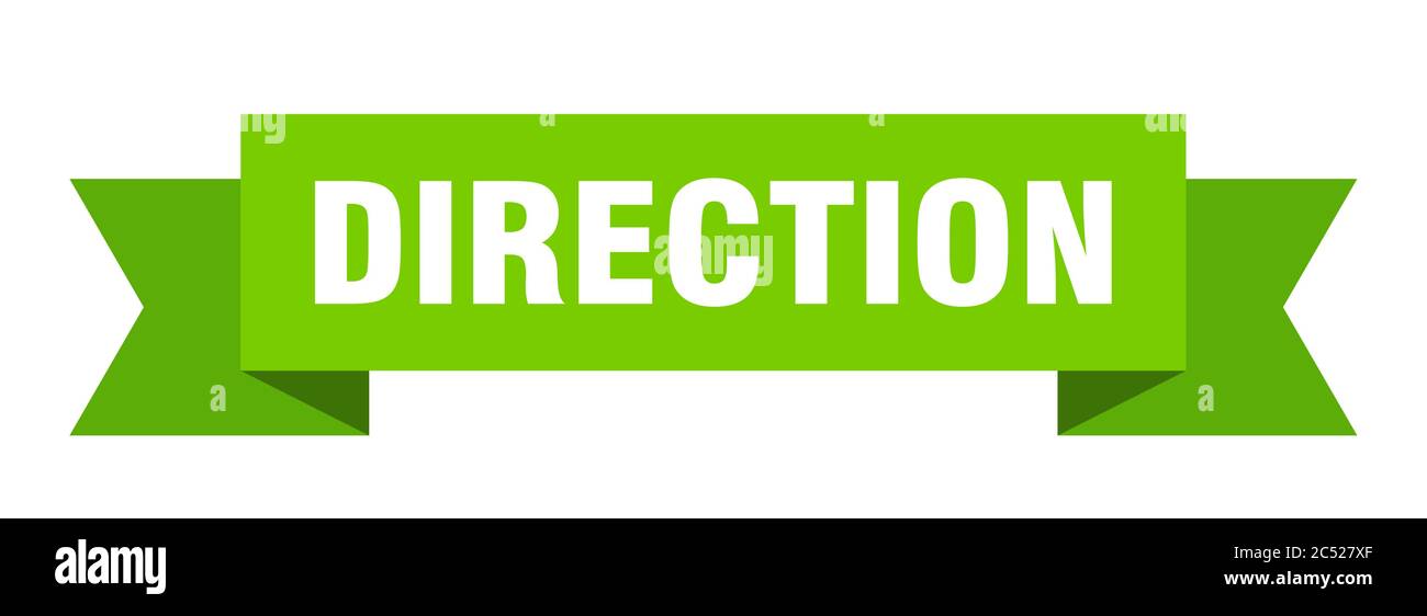 direction ribbon. direction isolated band sign. direction banner Stock ...