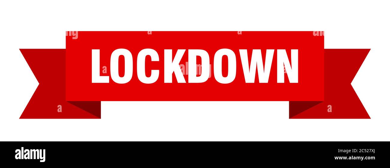 lockdown ribbon. lockdown isolated band sign. lockdown banner Stock ...