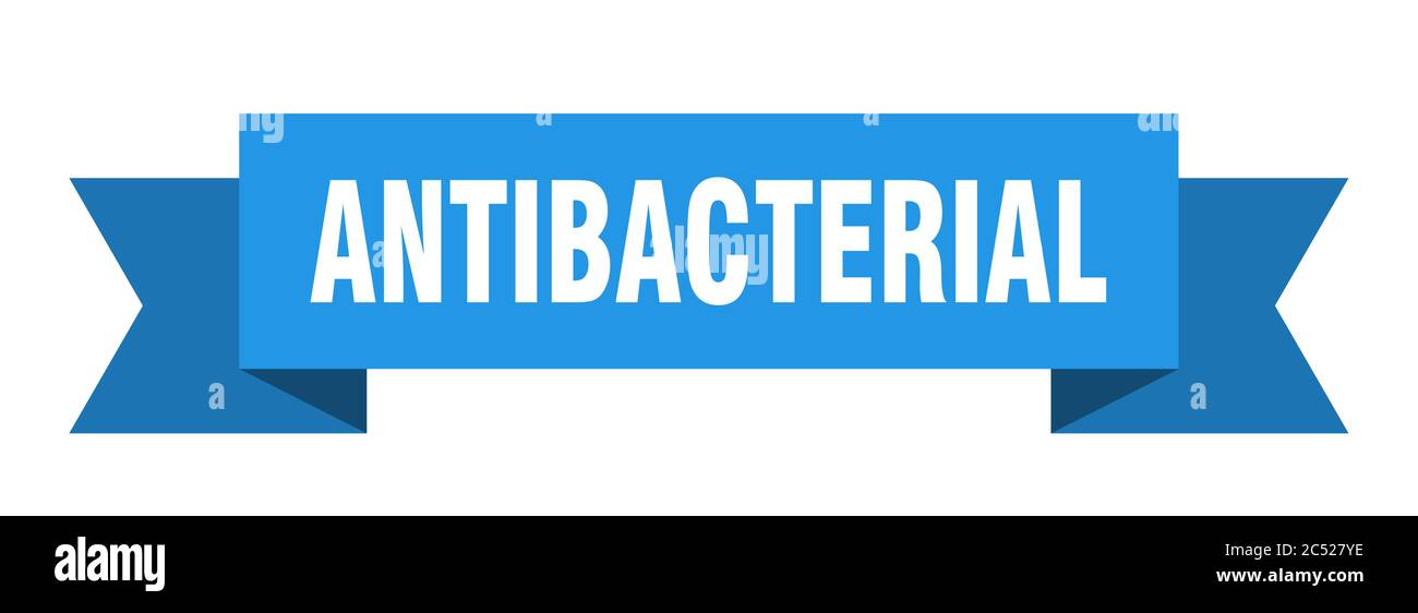 antibacterial ribbon. antibacterial isolated band sign. antibacterial ...