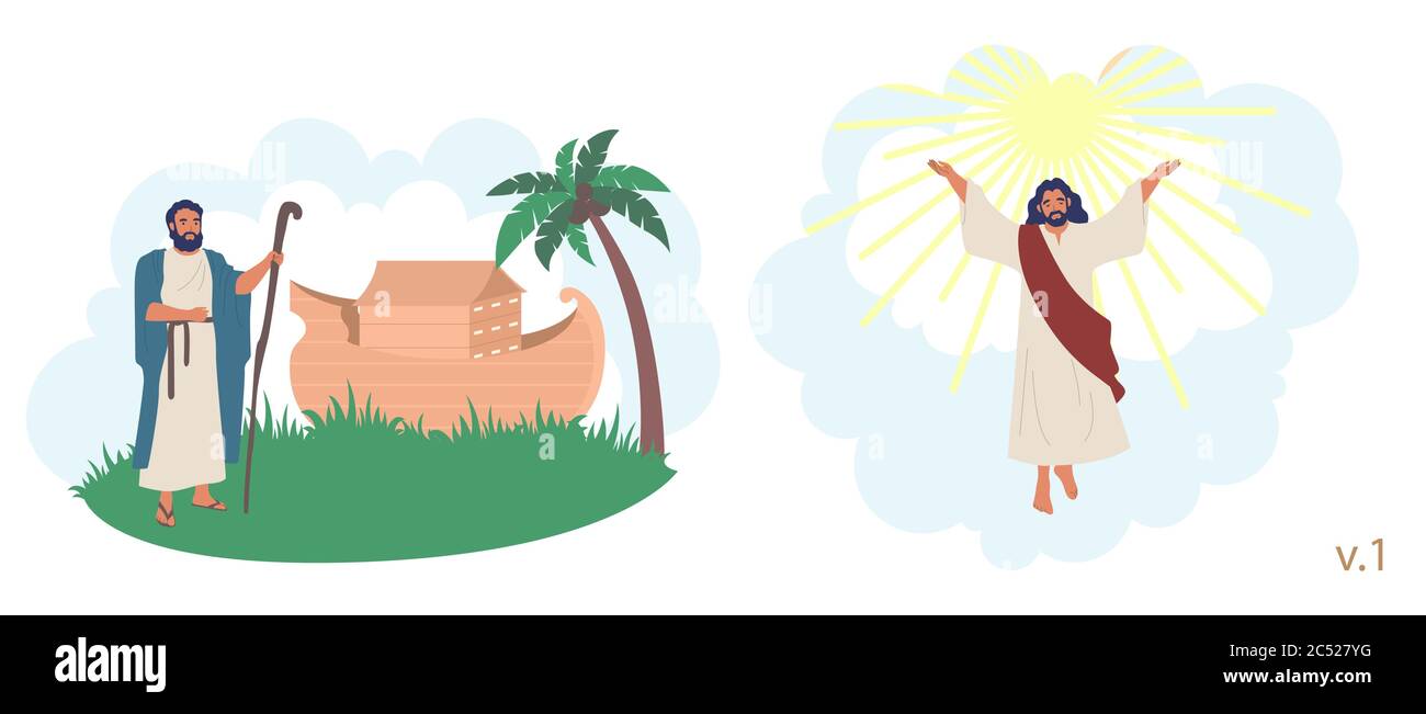 Bible Stories characters, vector flat isolated illustration Stock ...