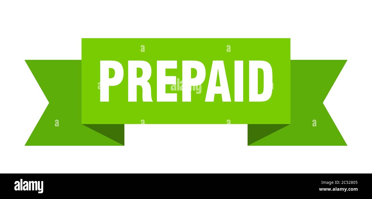 prepaid ribbon. prepaid isolated band sign. prepaid banner Stock Vector ...