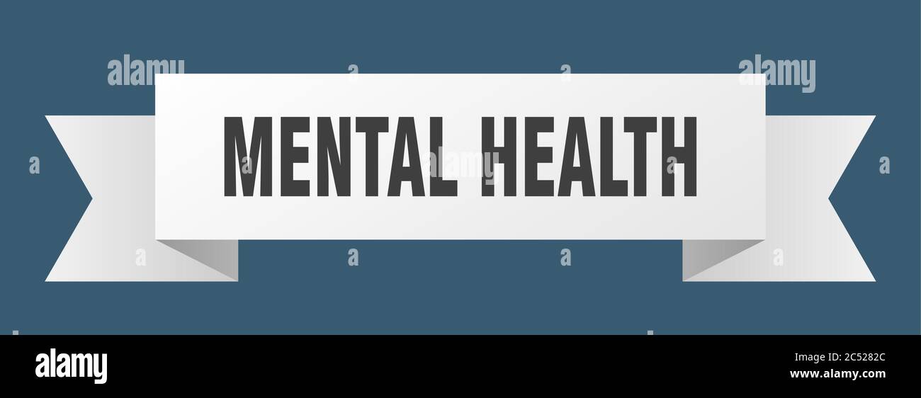 mental health ribbon. mental health isolated band sign. mental health ...