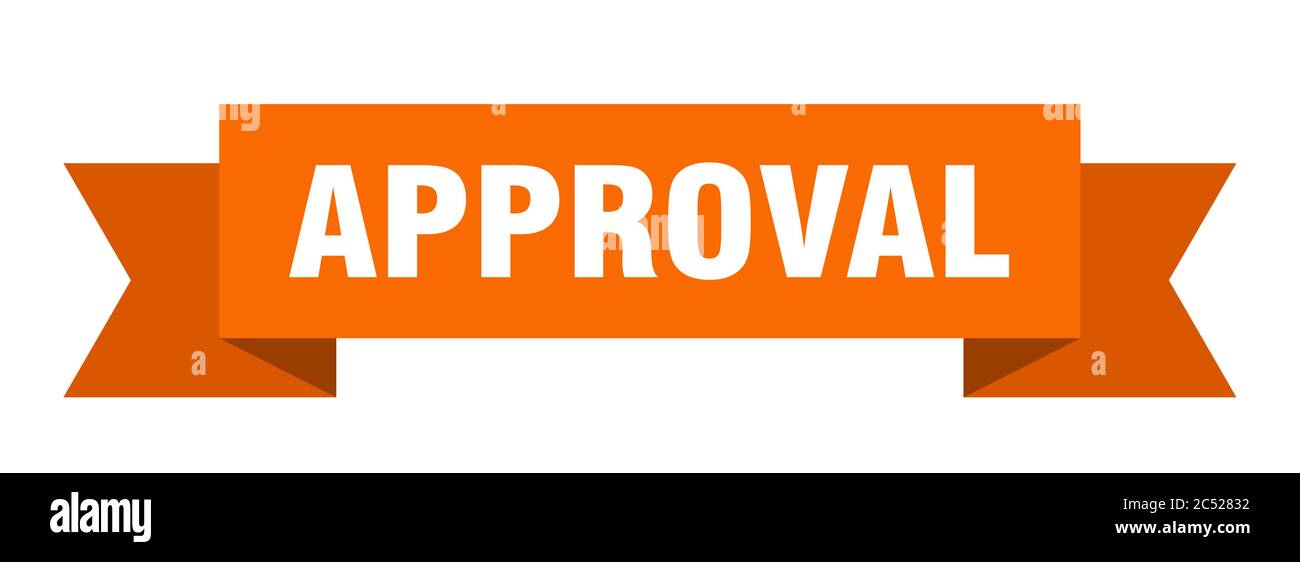 approval ribbon. approval isolated band sign. approval banner Stock ...