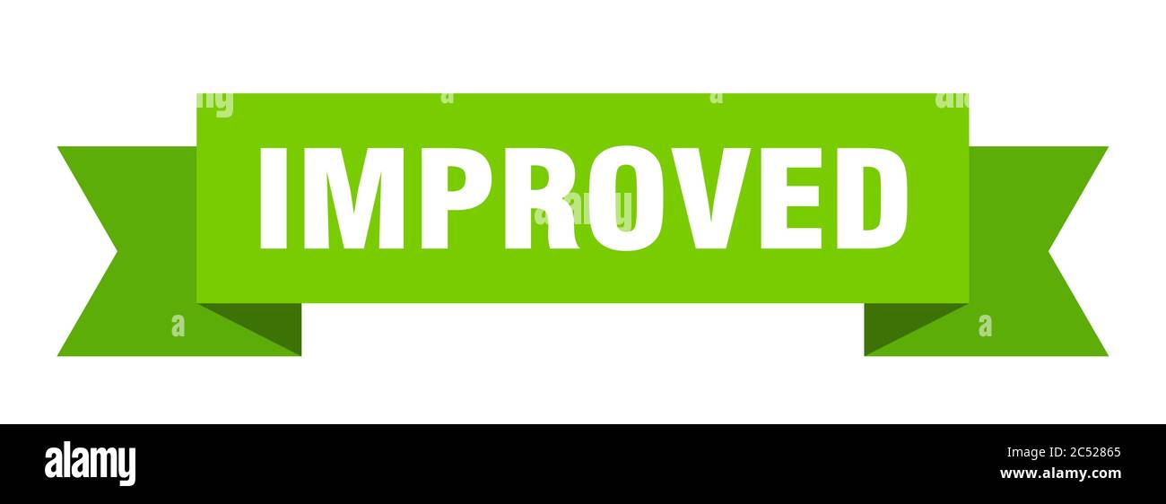 improved ribbon. improved isolated band sign. improved banner Stock ...