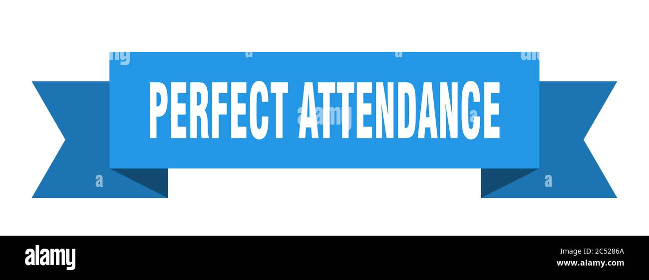 perfect attendance ribbon. perfect attendance isolated band sign ...