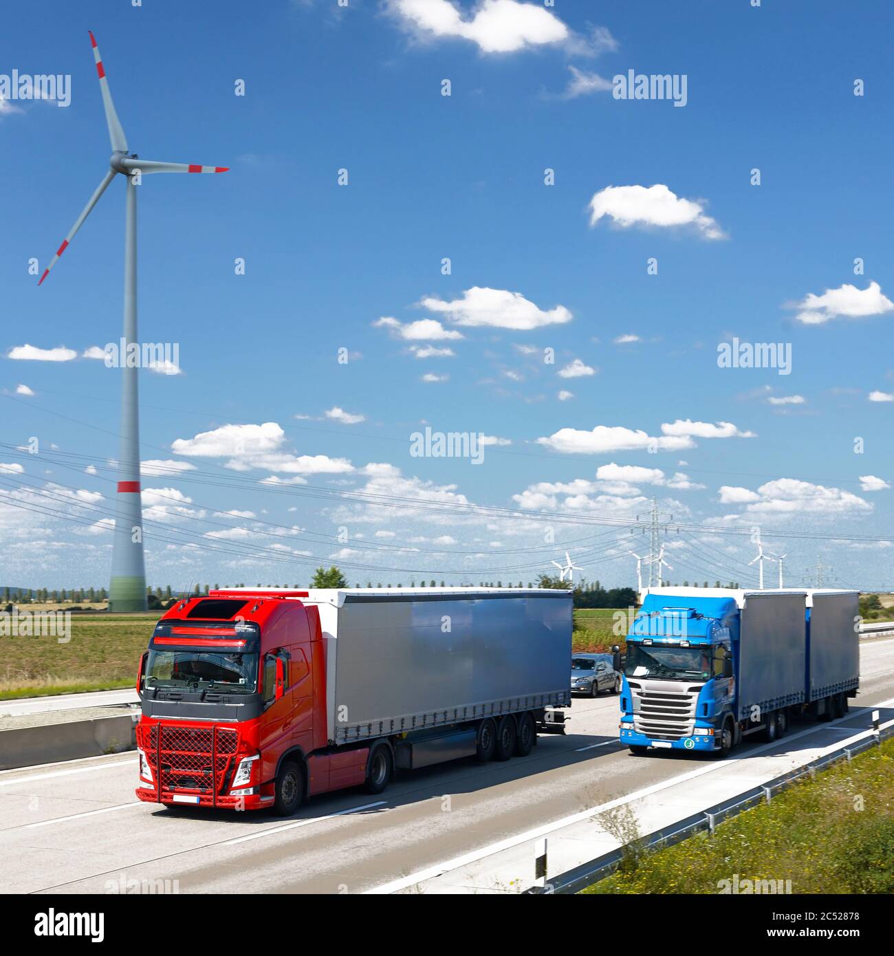 road transport of goods by truck - trade and logistics Stock Photo - Alamy