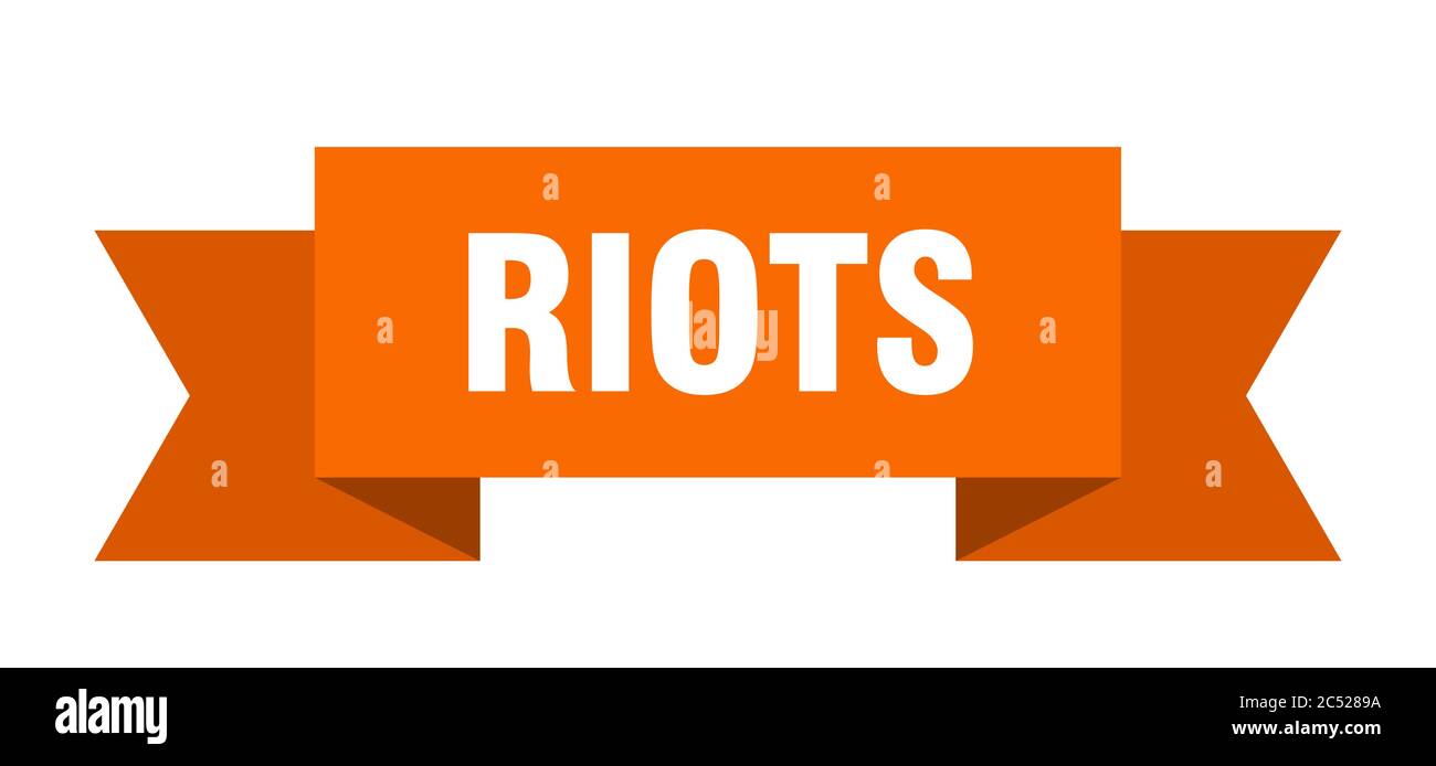 riots ribbon. riots isolated band sign. riots banner Stock Vector Image ...
