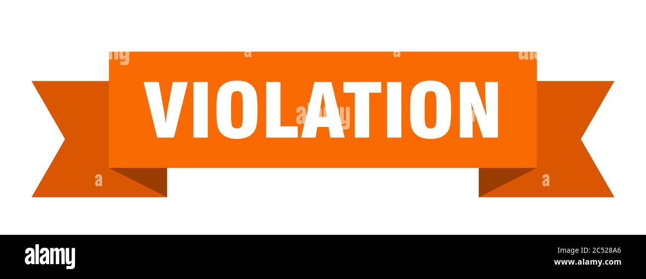 violation ribbon. violation isolated band sign. violation banner Stock ...