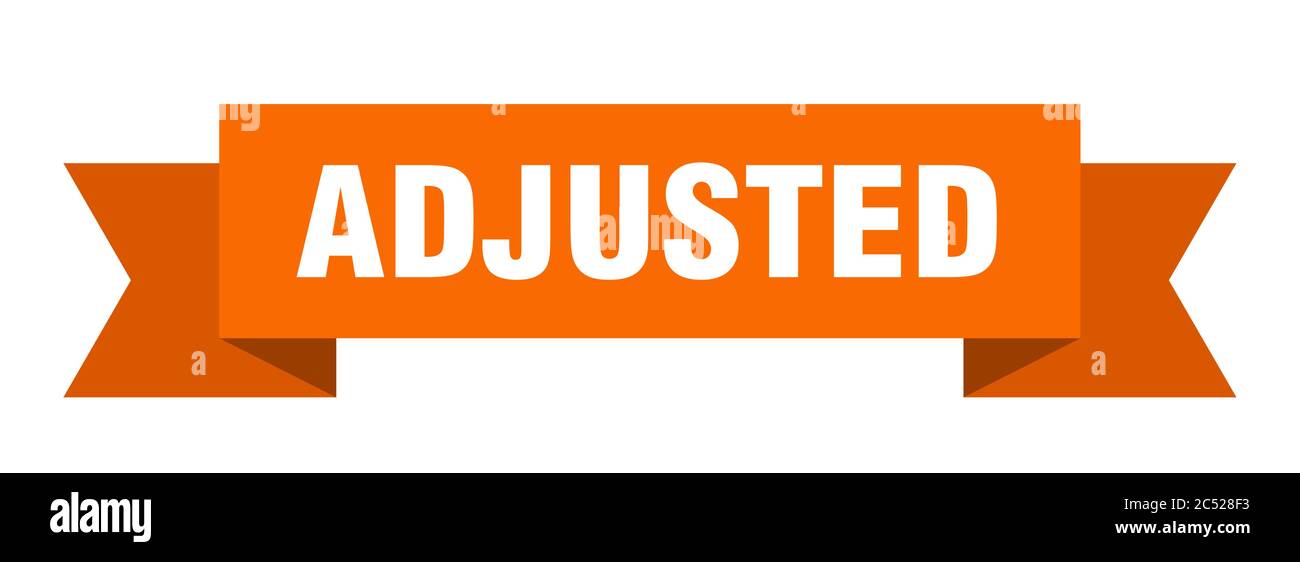 adjusted ribbon. adjusted isolated band sign. adjusted banner Stock ...