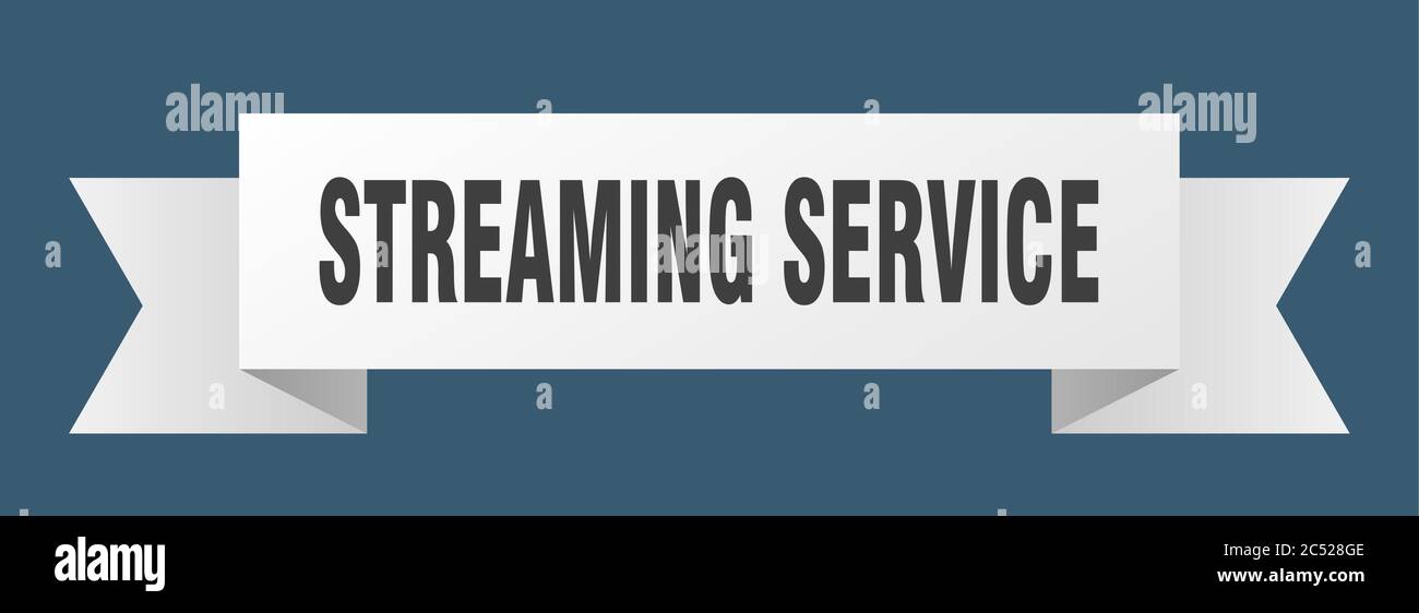 streaming service ribbon. streaming service isolated band sign ...