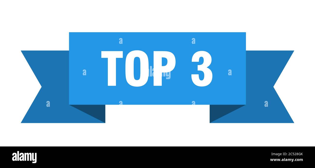 top 3 ribbon. top 3 isolated band sign. top 3 banner Stock Vector Image ...