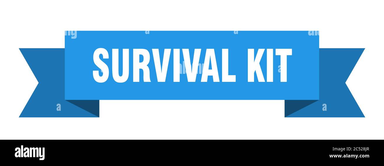 survival kit ribbon. survival kit isolated band sign. survival kit ...