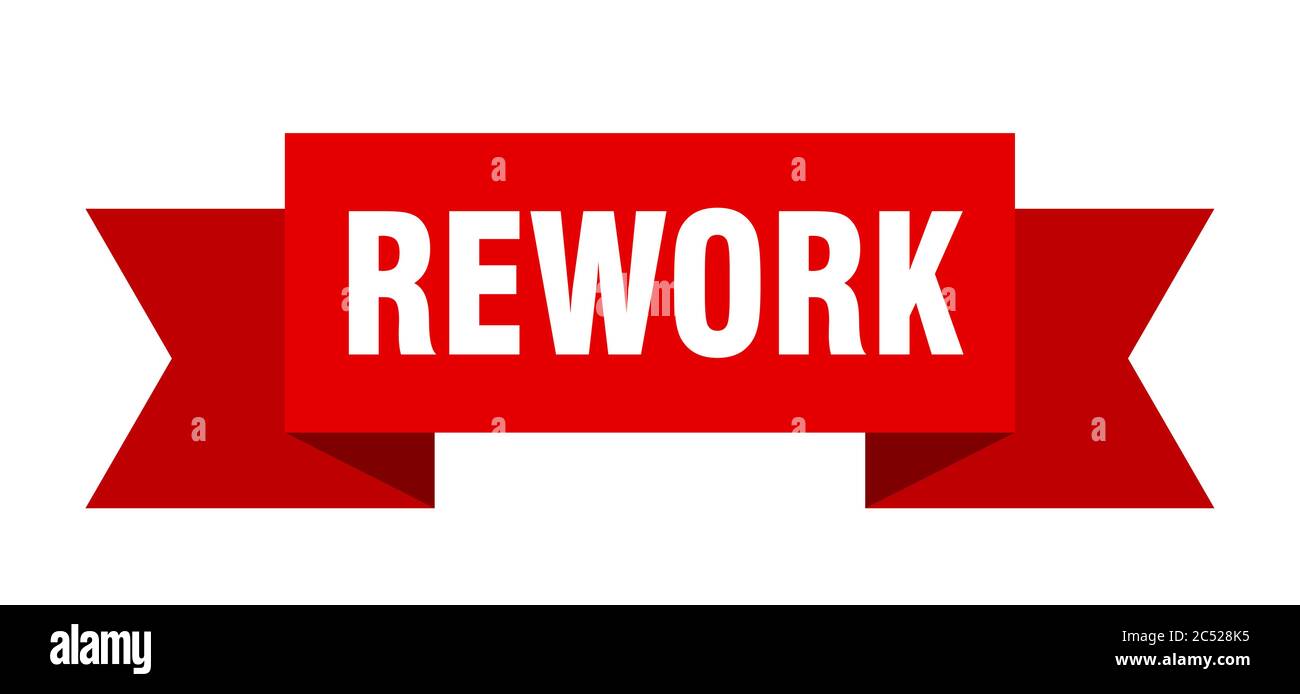 rework ribbon. rework isolated band sign. rework banner Stock Vector ...