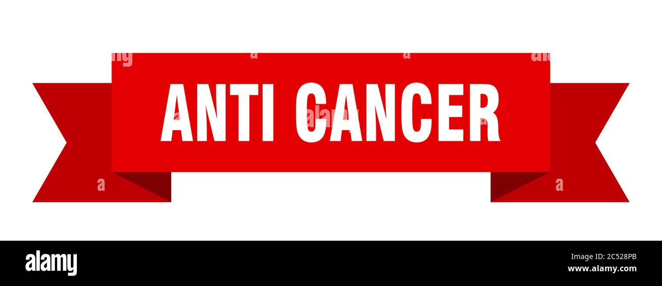 anti cancer ribbon. anti cancer isolated band sign. anti cancer banner ...
