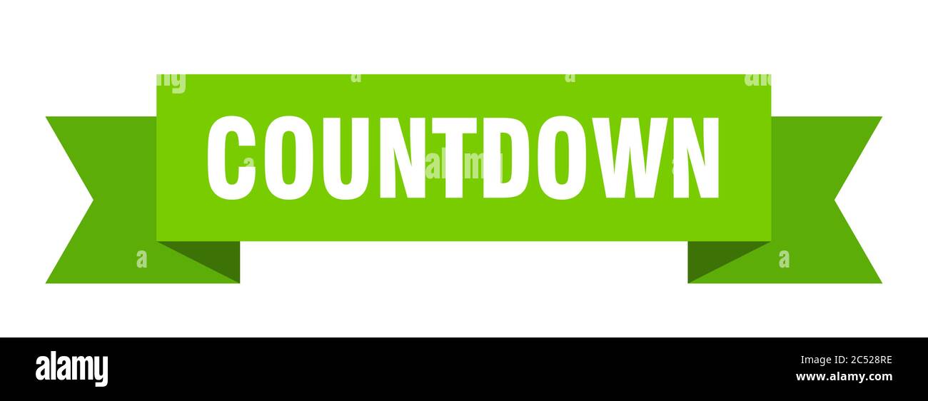 countdown ribbon. countdown isolated band sign. countdown banner Stock ...