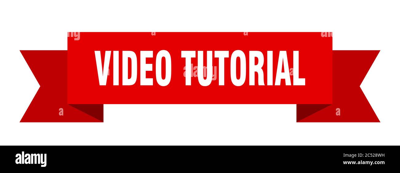 video tutorial ribbon. video tutorial isolated band sign. video ...
