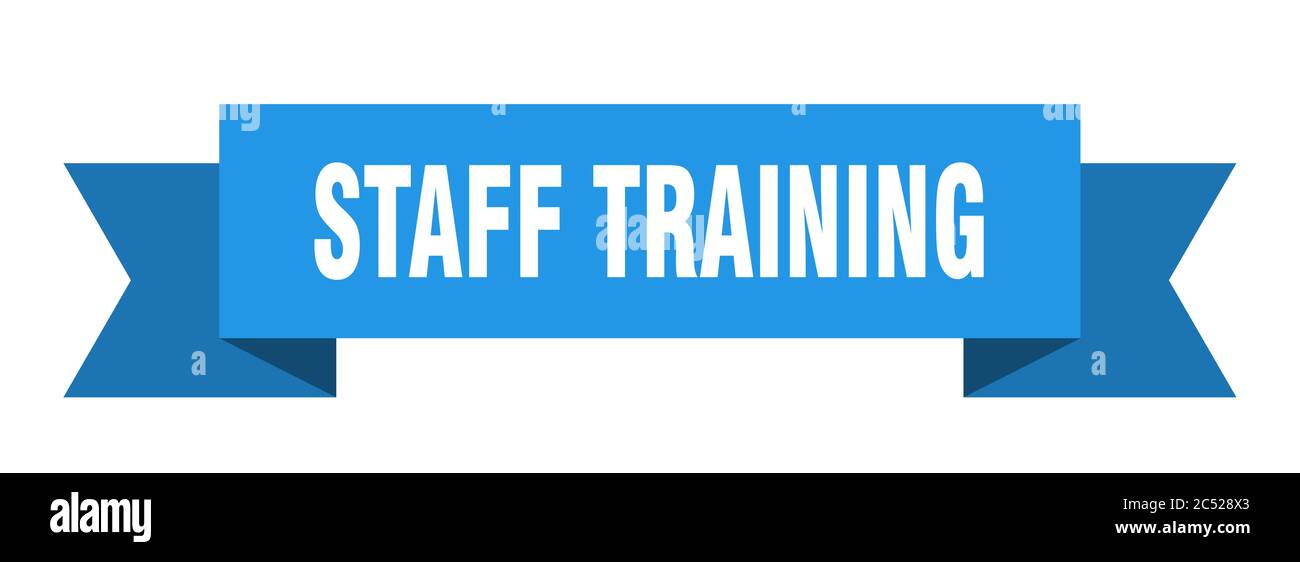 staff training ribbon. staff training isolated band sign. staff ...