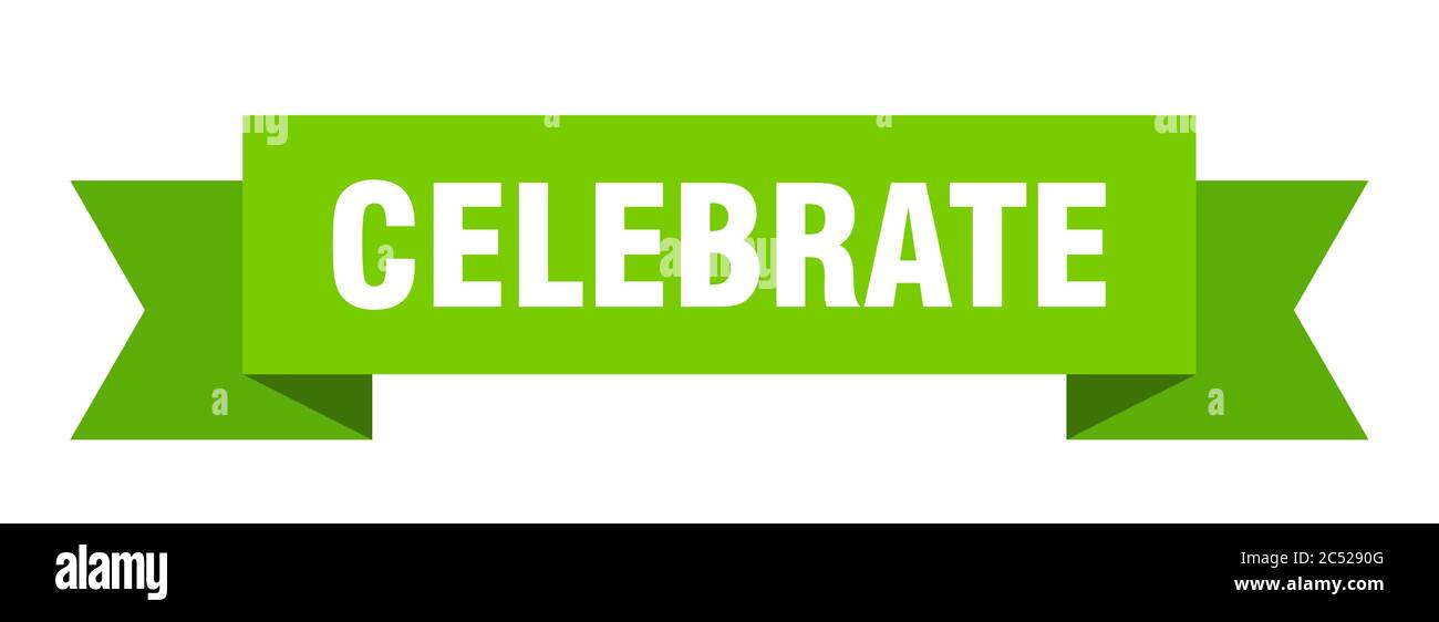 celebrate ribbon. celebrate isolated band sign. celebrate banner Stock ...